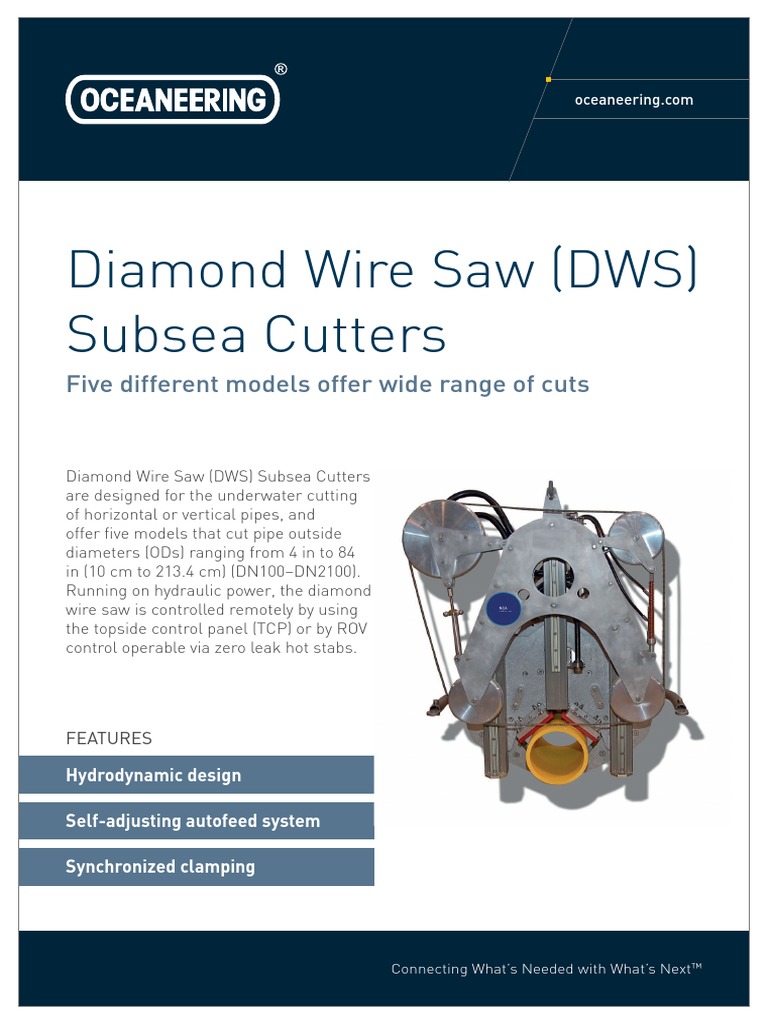 Oceaneering ST&R DWS Subsea Cutter | PDF | Manufactured Goods ...