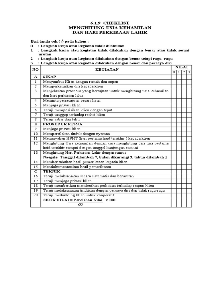 Menghitung Usia Kehamilan | PDF