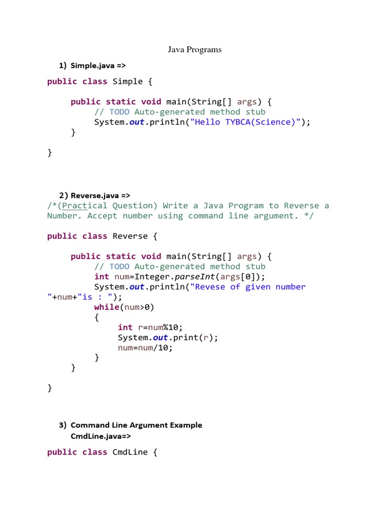 Java Programs | PDF | Boolean Data Type | Constructor (Object Oriented ... Java Programs | PDF | Boolean Data Type | Constructor (Object Oriented ...