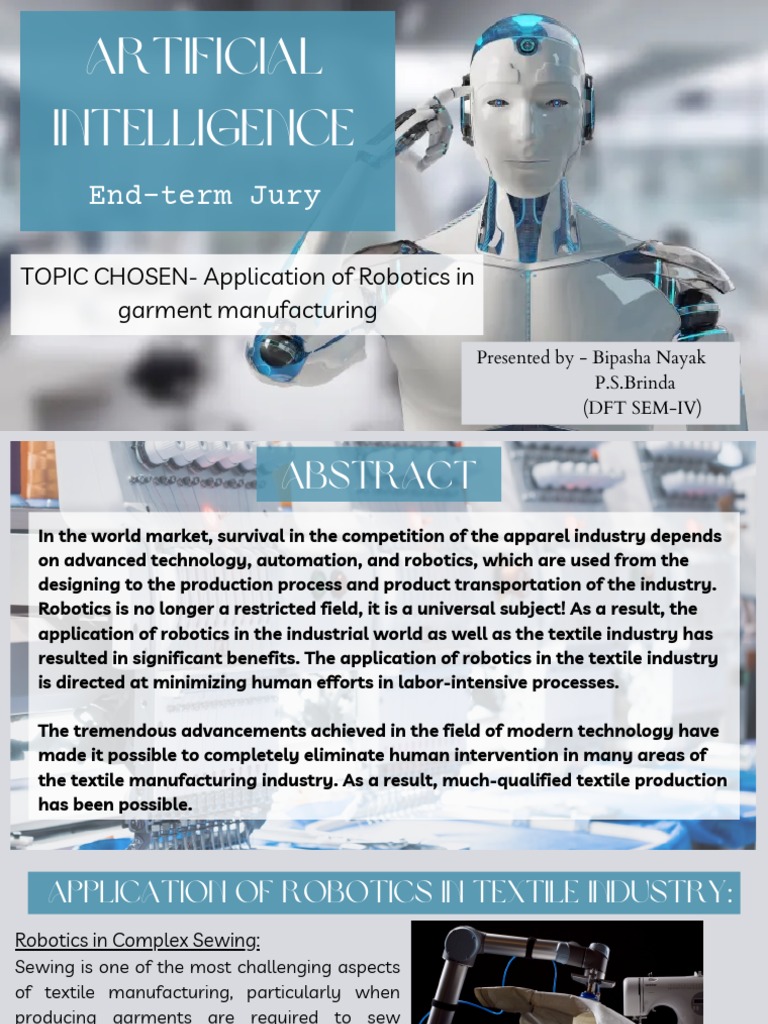 Robotics in Garment Manufacturing | PDF | Clothing | Sewing