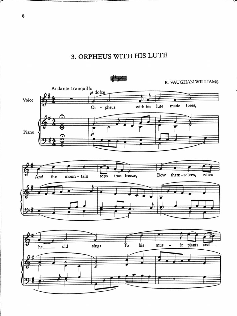 Orpheus With His Lute | PDF