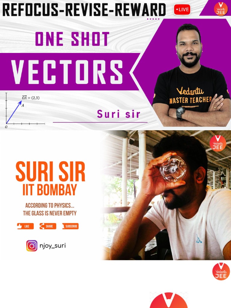 Vectors One Shot | PDF | Euclidean Vector | Angle