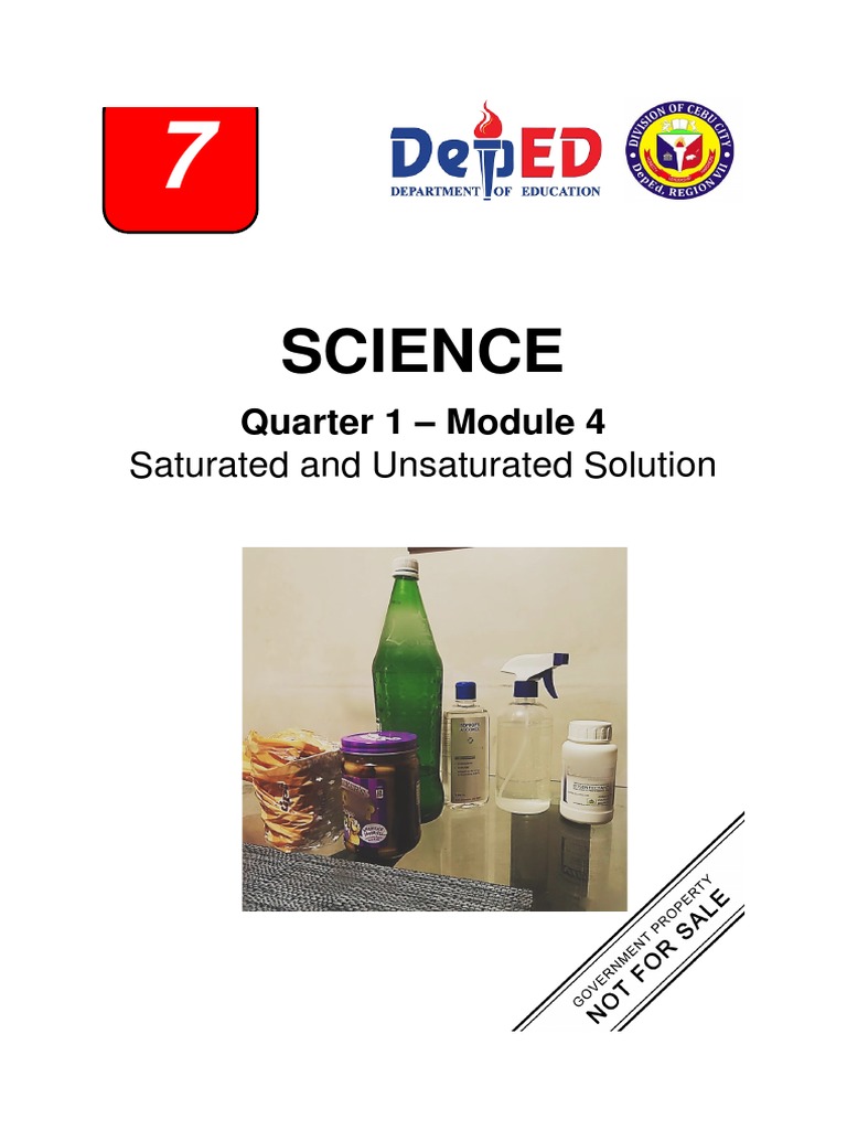 Module 4 G7 Science Q1 Wk6 | PDF | Solubility | Solvent