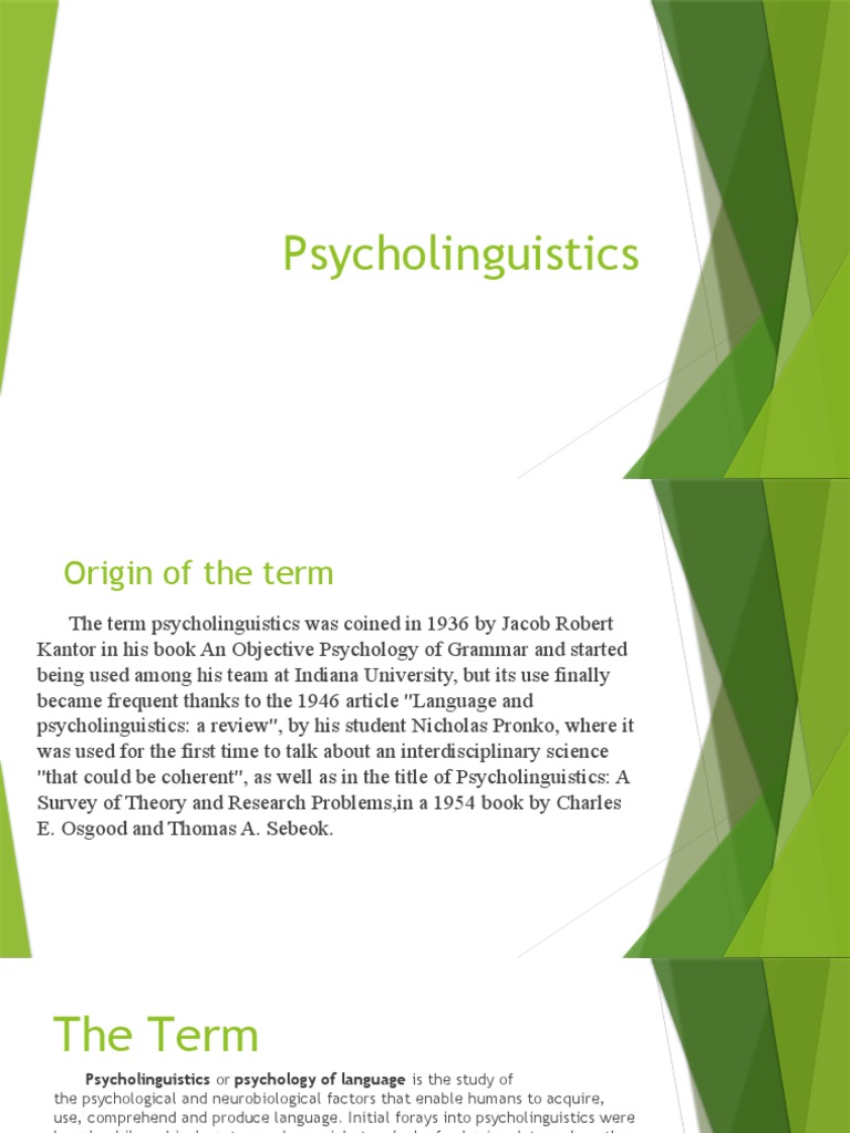 The Origins and Major Themes of Psycholinguistics: An In-Depth Look at ...