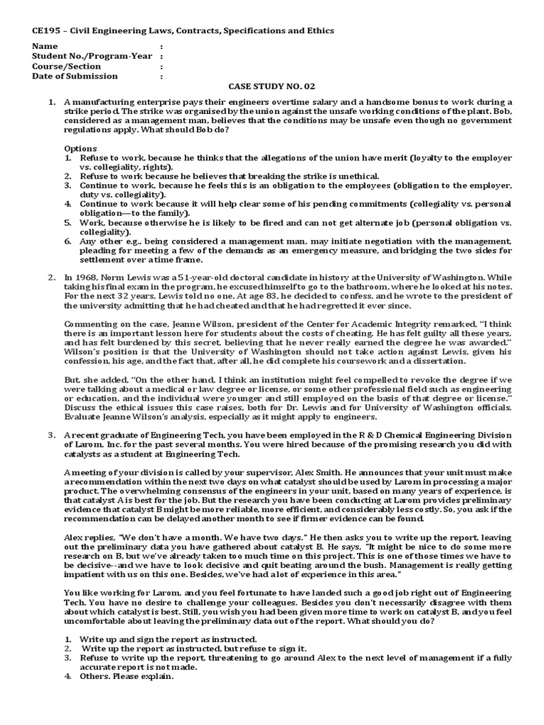 Ce195 CS02 1Q2021 | PDF | Strike Action | Employment