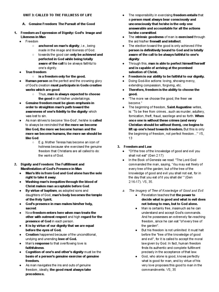 Thy 1 - Unit 3 | PDF | Conscience | Natural Law