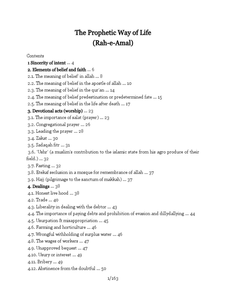 The Prophetic Way of Life Rah e Amal | PDF | Prophets And Messengers In ...
