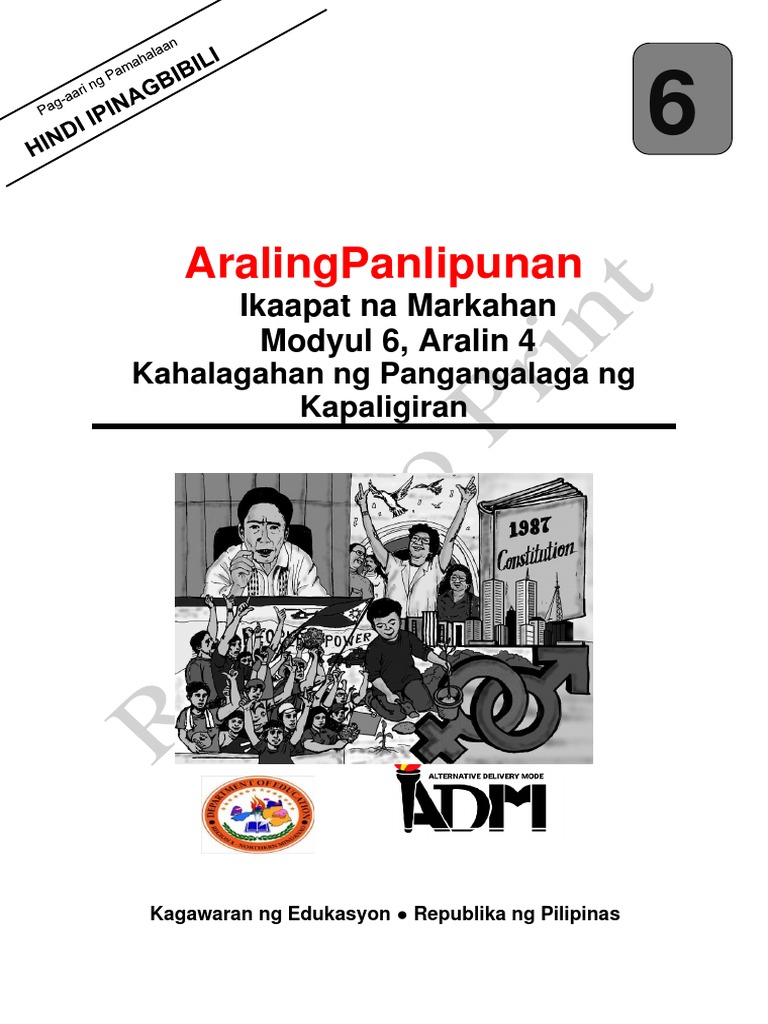 Arpan6 q4 Mod6 Aralin4 Kahalagahanngpangangalagangkapaligiran v5 | PDF | Waste | Economy And The ...
