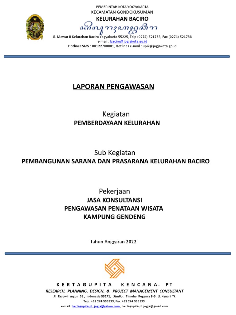 Cover Laporan Pengawasan KGK | PDF