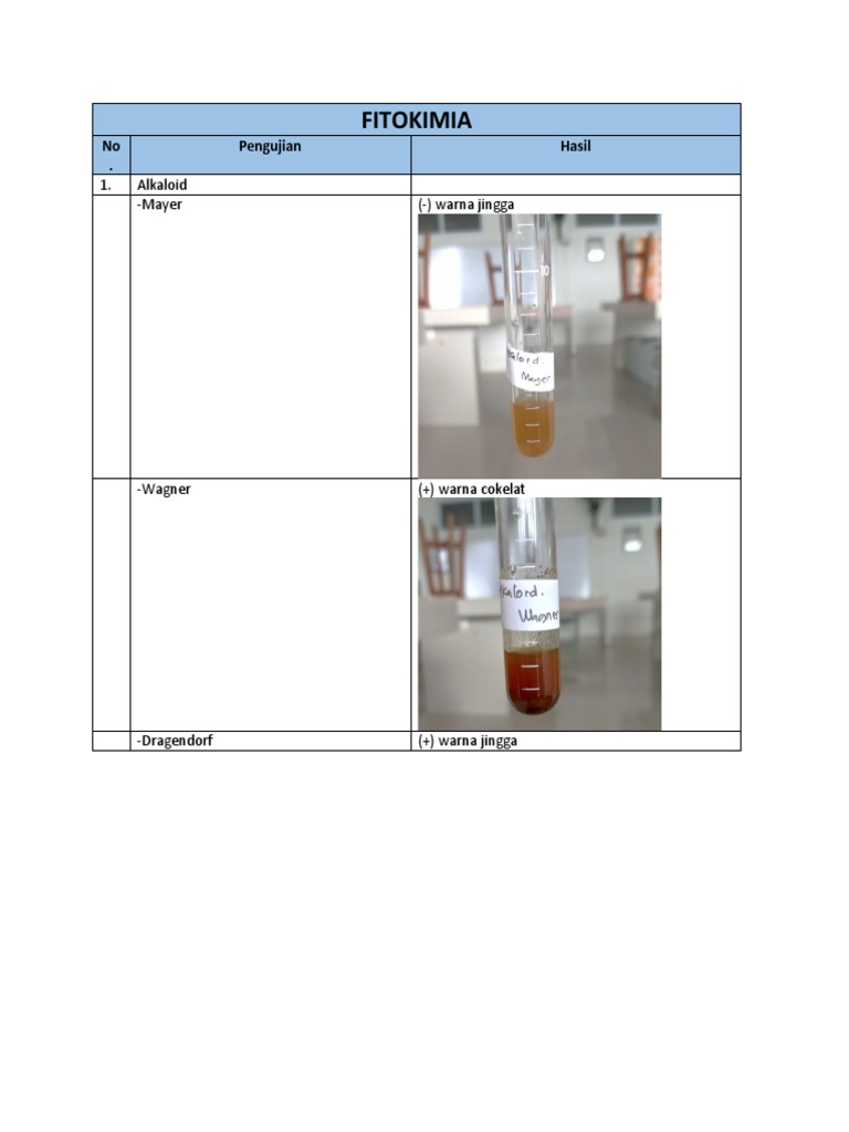 Fitokimia pengujian alkaloid, flavonoid, steroid, saponin dan tanin | PDF