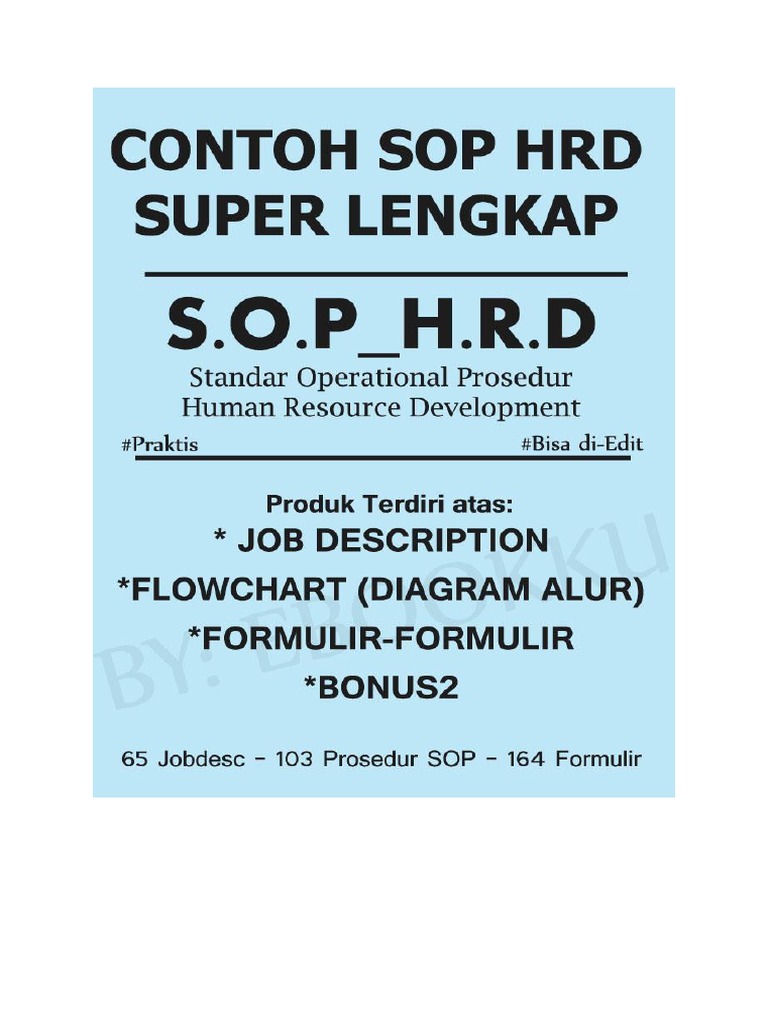 Contoh SOP HRD Lengkap untuk Perusahaan | PDF | Teknologi & Rekayasa