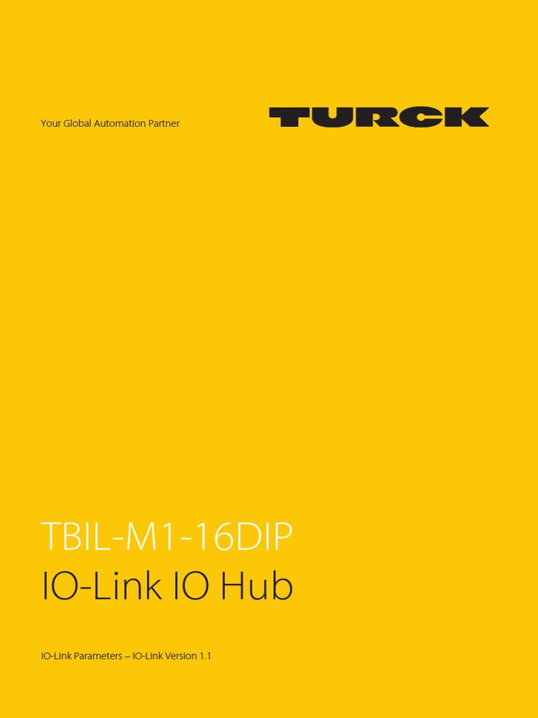 TBIL-M1-16DIP: IO-Link IO Hub | PDF | Boolean Data Type | Integer ...
