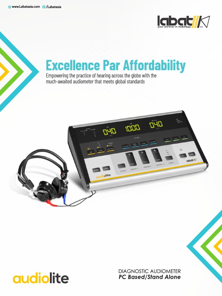 Audiometer Model AUDIOLITE-Pro | PDF | Information And Communications Technology | Electricity
