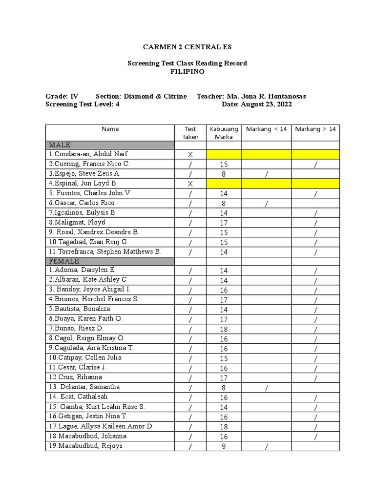 Diamond Filipino GST | PDF