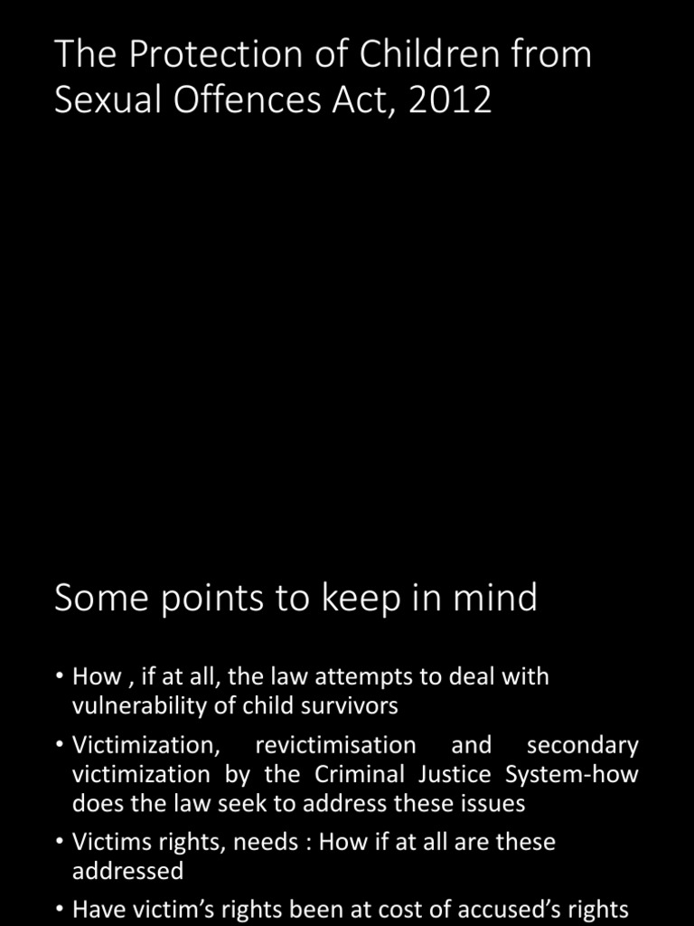 1.the Protection of Children From Sexual Offences Act, 2012 | PDF | Law
