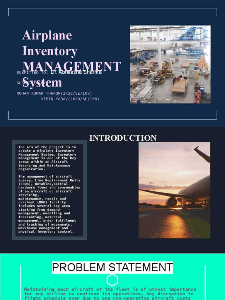 Airplane Inventory Management System | PDF | Inventory | Warehouse