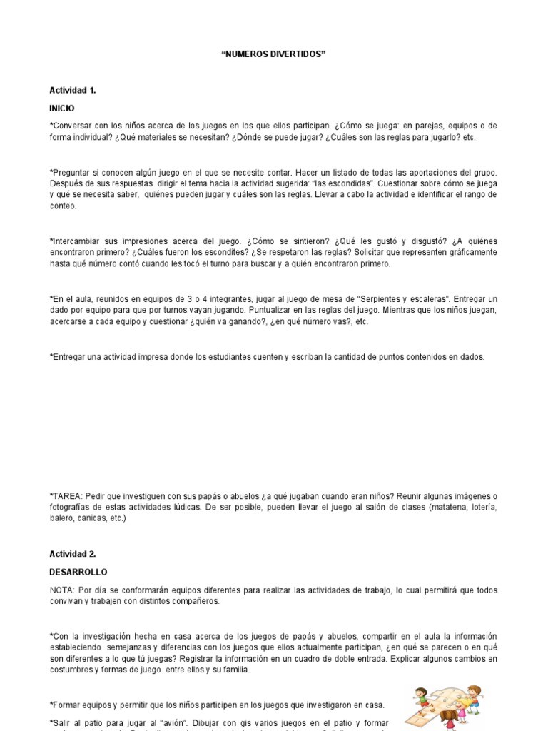 Plan Numeros II | PDF | Aprendizaje | Pensamiento