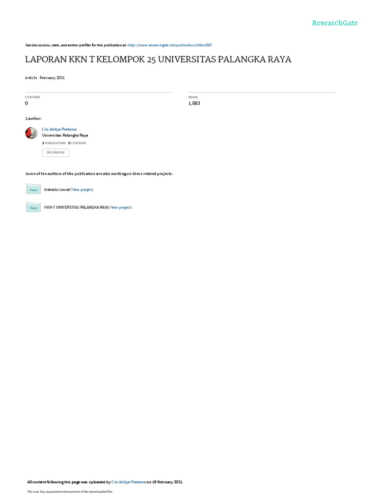 LAPORAN KKN T KELOMPOK 25 Converted Comp | PDF