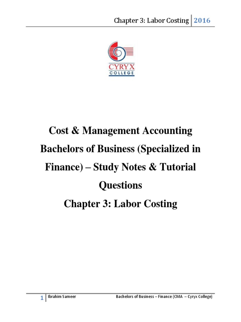 Labor Costing Techniques Explained | PDF | Payroll | Employment