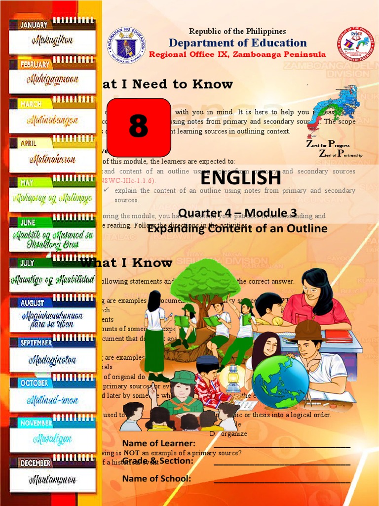 English8 Q4, W3 - Mod3 | PDF | Cloud | Primary Sources
