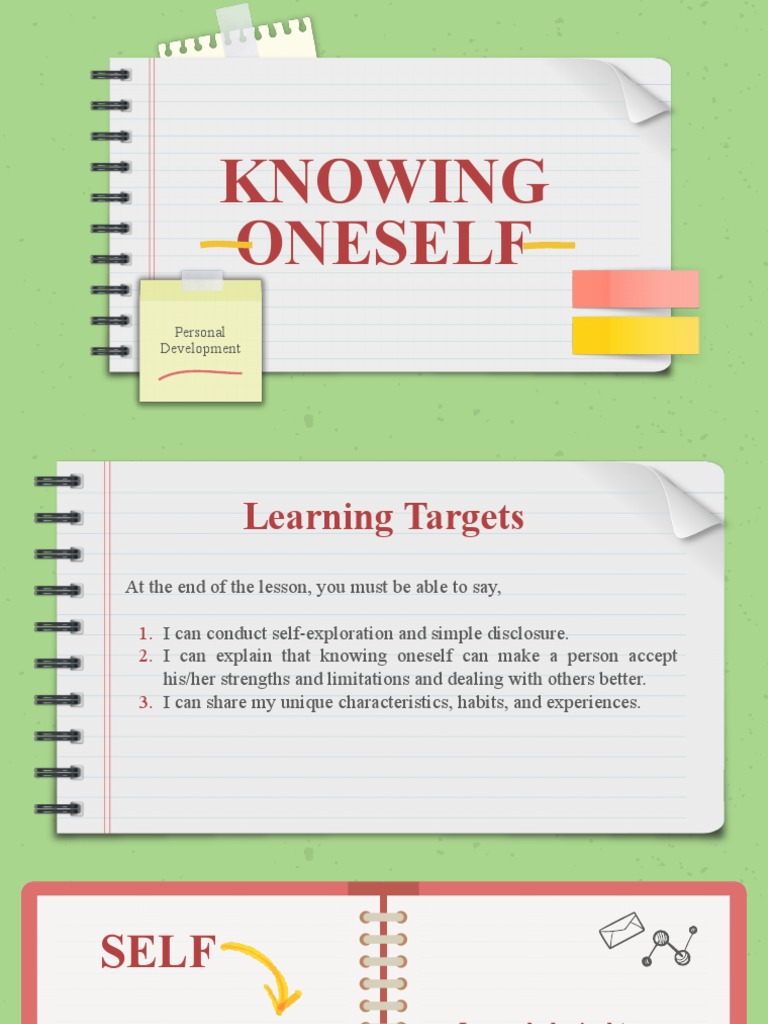 Lesson 1 Knowing Oneself | PDF | Emotions | Cognitive Science