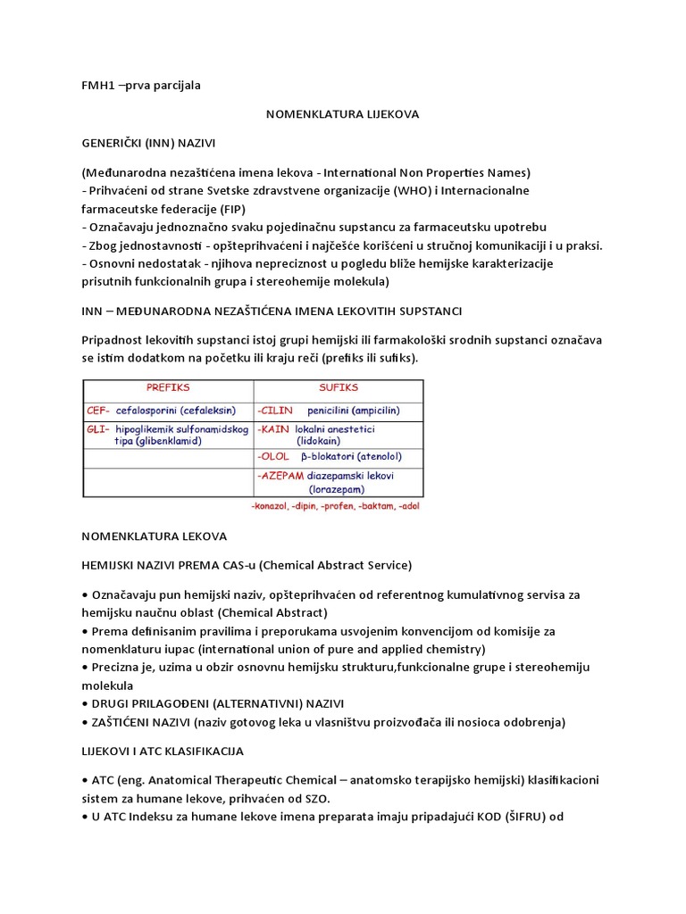 FMH1 Prva Parcijala | PDF