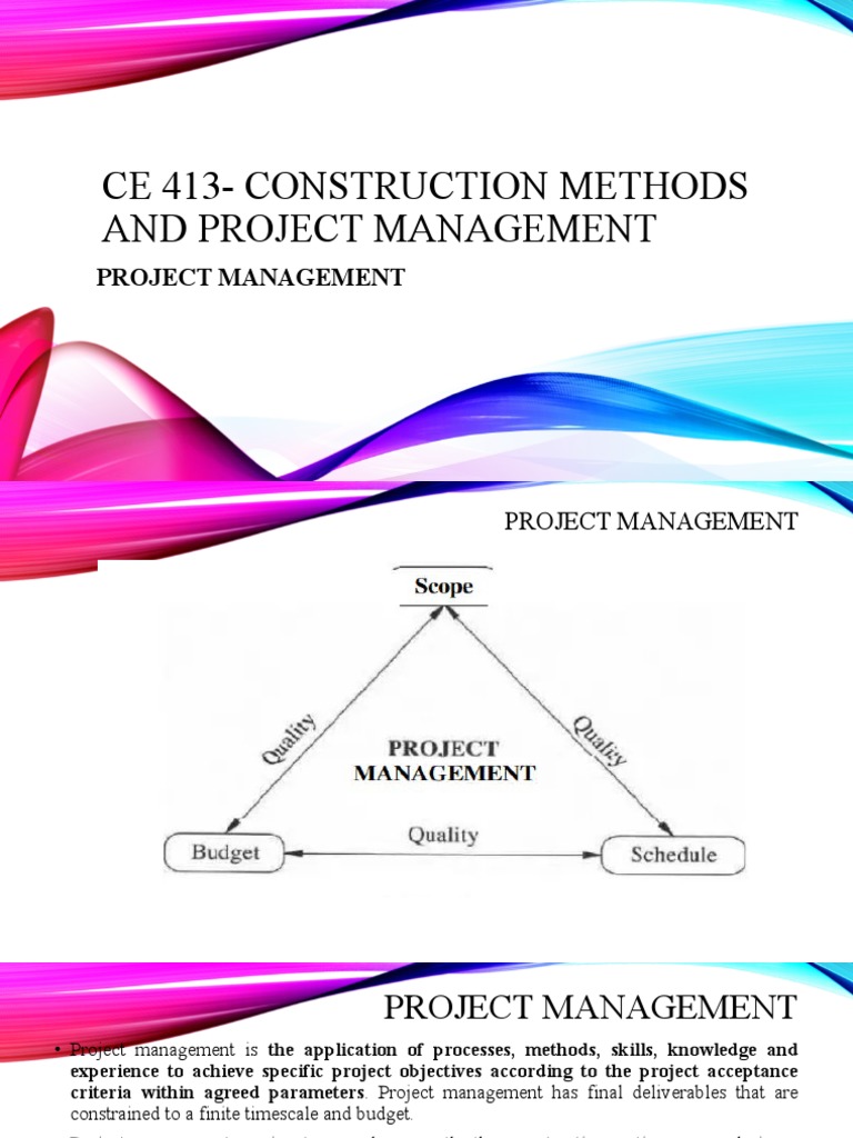 CE 413 Project Management | PDF | Project Management | Cognition