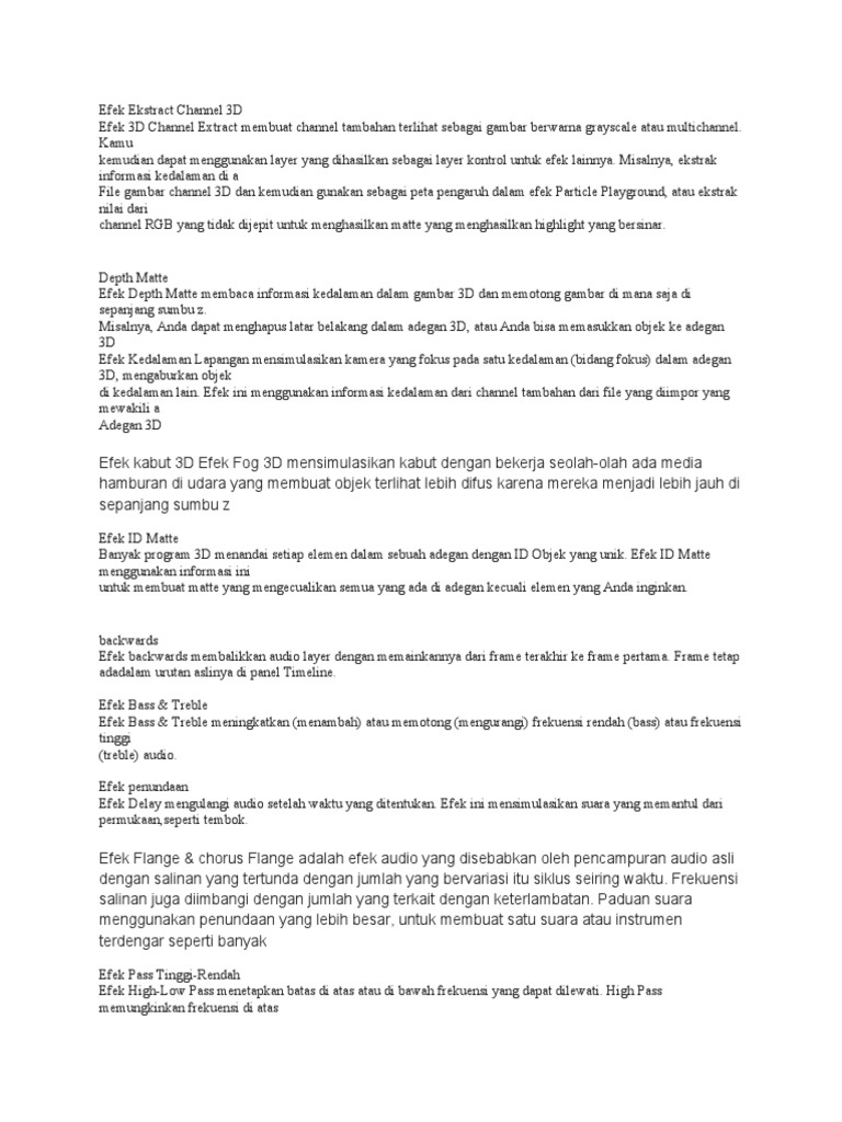 Efek Ekstract Channel 3D1 | PDF