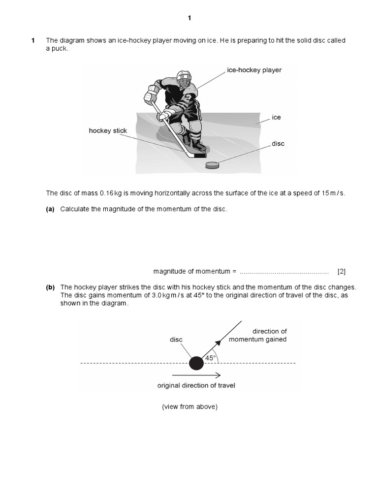 Block 1 Worksheet 1 | PDF | Force | Momentum