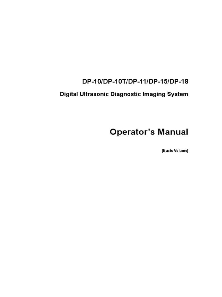 DP 10 | PDF | Medical Ultrasound | Ac Power Plugs And Sockets
