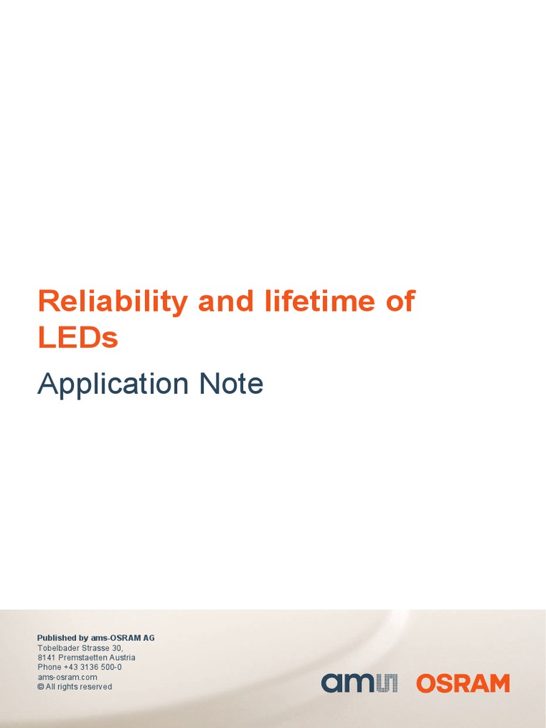 Reliability and Lifetime of LEDs | PDF | Reliability Engineering ...