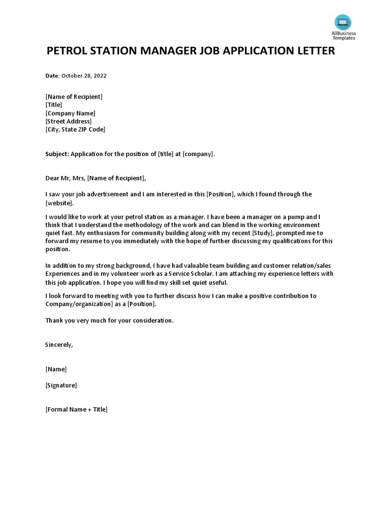 Job Application Fuel Attendant | PDF | Résumé | Filling Station