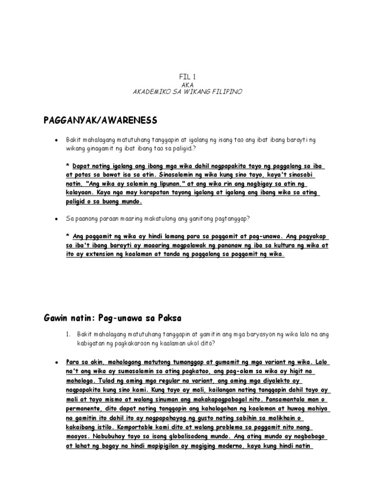 Fil 1 Mods 2 | PDF