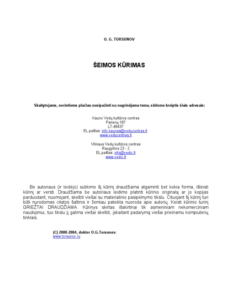 Seimos Kurimas | PDF