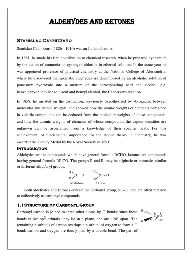 Jee-Aldehyde Ketone & Carboxylic Acid Chem Xii | PDF | Aldehyde | Ketone
