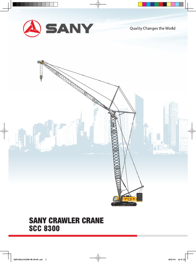 SCC8300 Crawler Crane Specifications | PDF | Crane (Machine) | Length