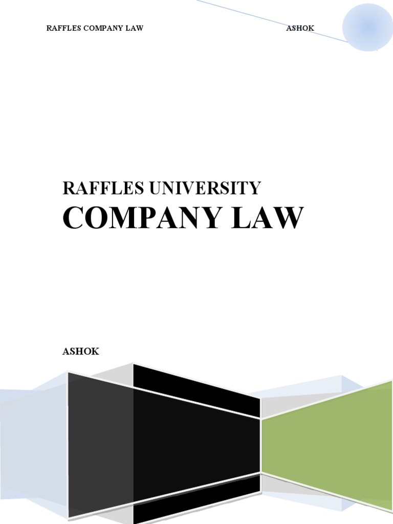 NOTES (Company Law) | PDF | Partnership | Corporate Law