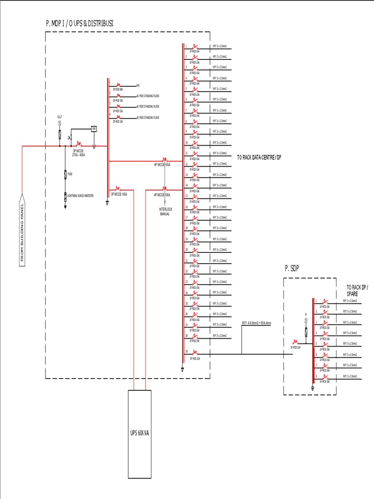Single Line Diagram Panel Power ST - Regis Hotel | PDF