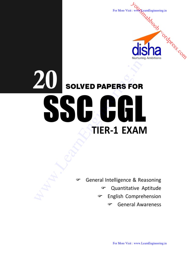 20 Solved Papers For SSC CGL Tier-I | PDF
