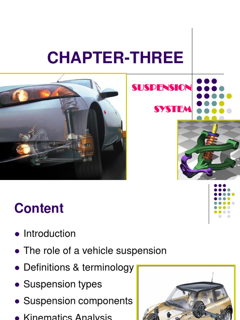 CHAPTER-3 Suspension System | PDF | Automotive Industry | Vehicles