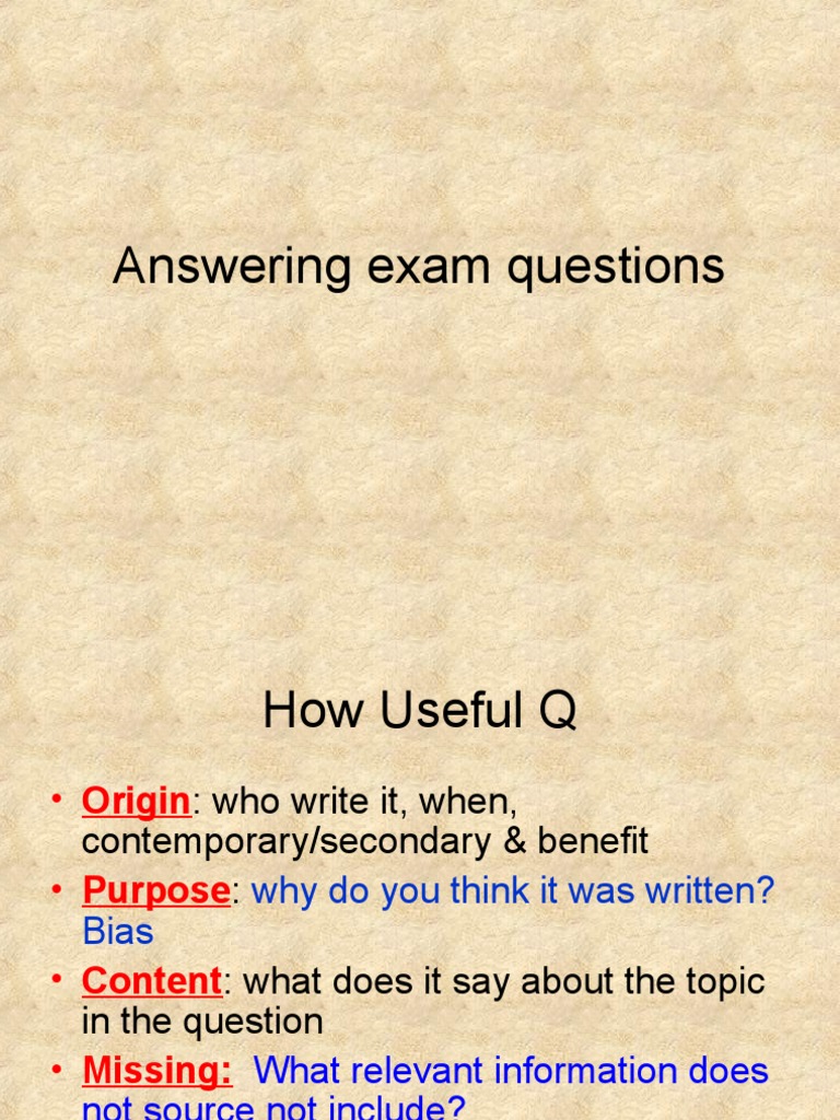Answering Exam Questions | PDF | Social Science