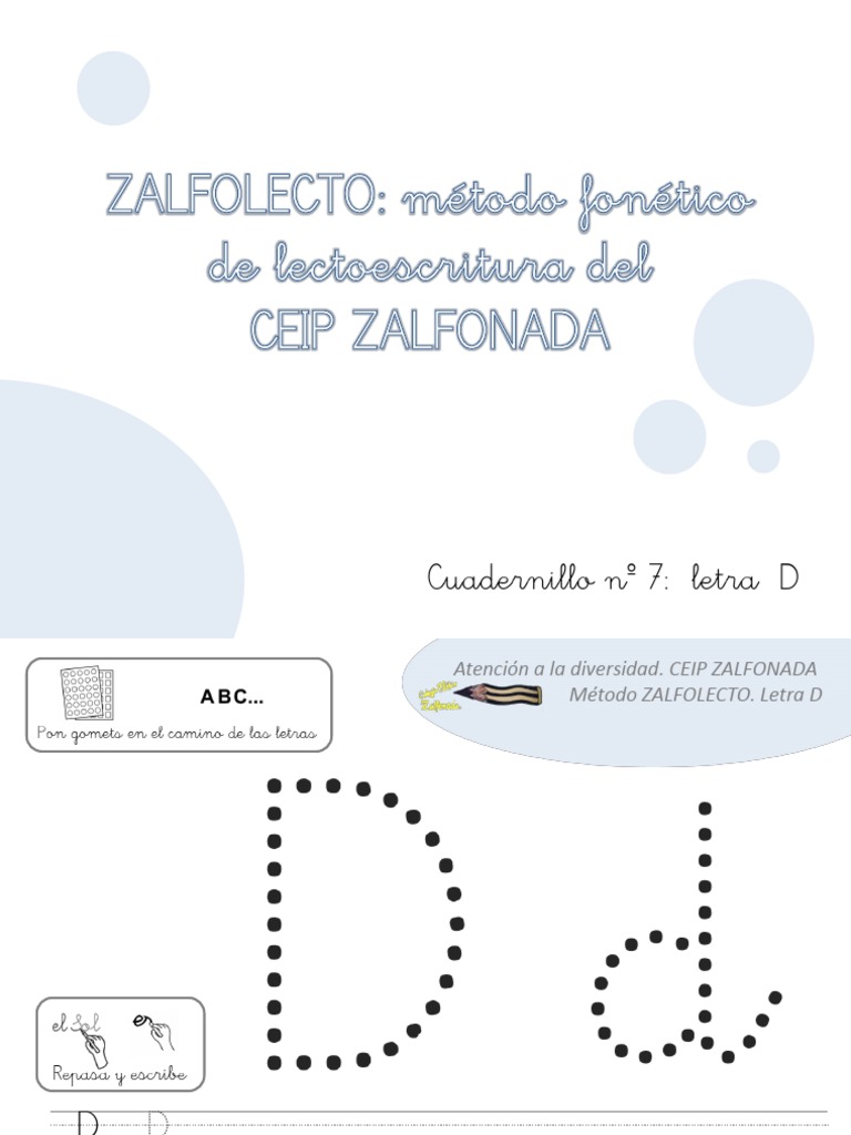 Cuadernillo de Lectoescritura: Letra D | PDF