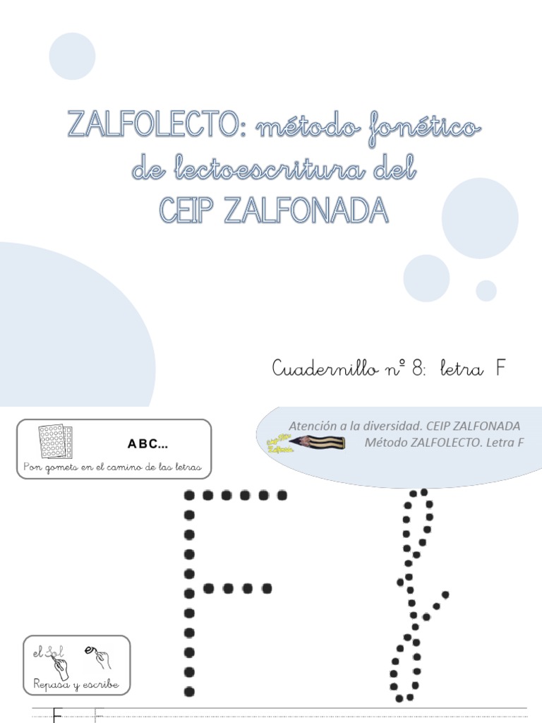 Cuadernillo ZALFOLECTO: Letra F | PDF