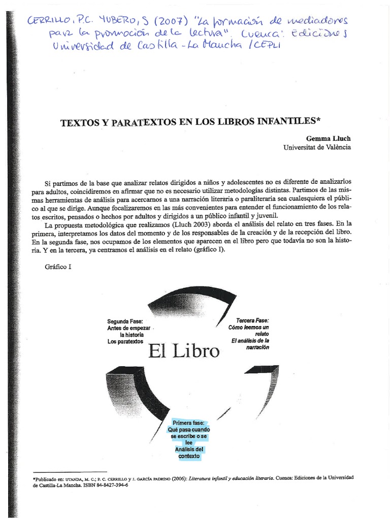 Textos y Paratextos en Los Libros Infantiles - Gemma LLuch | PDF