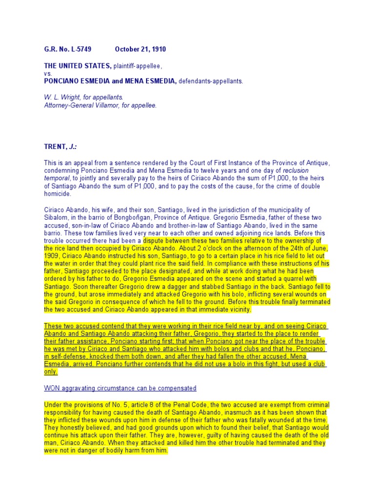 Us v. Esmedia | PDF | Mitigating Factor | Crimes