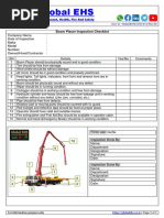 Plate Compactor Inspection Checklist | PDF | Technology & Engineering