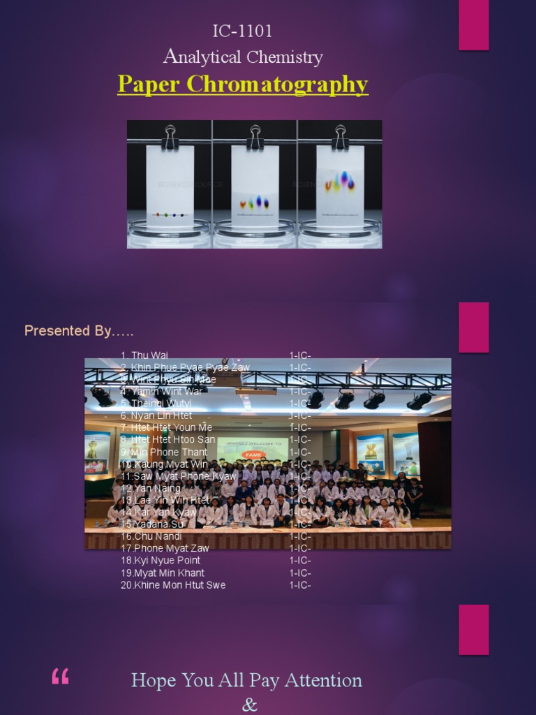 Separating the Pigments of a Marker Ink Through Paper Chromatography ...