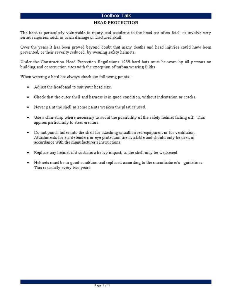 Head Protection | PDF