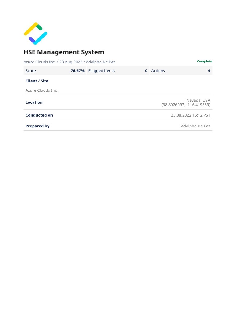 HSE Management System Template | PDF | Occupational Safety And Health ...