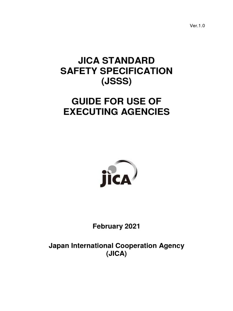 JICA Standard Safety Specification Guide | PDF | Specification ...